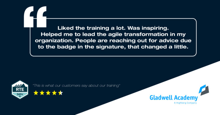 SAFe Release Train Engineer (RTE) - Gladwell Academy
